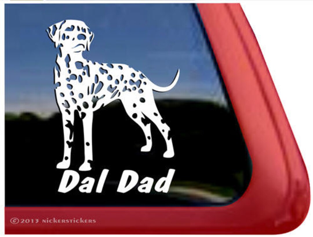 Dal Dad | DC340DAD | High Quality Adhesive Vinyl Dalmatian Window Decal ...
