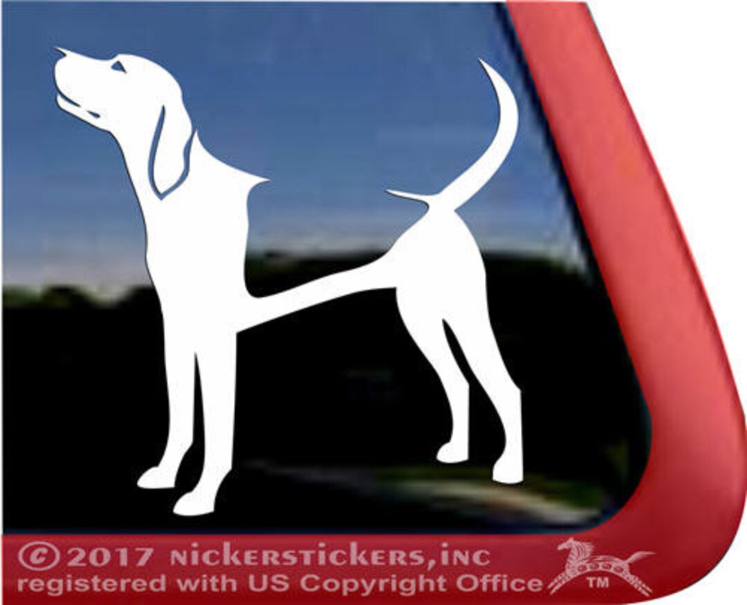 Cute Coonhound Decal | DC336PL | High Quality Adhesive Vinyl Window ...