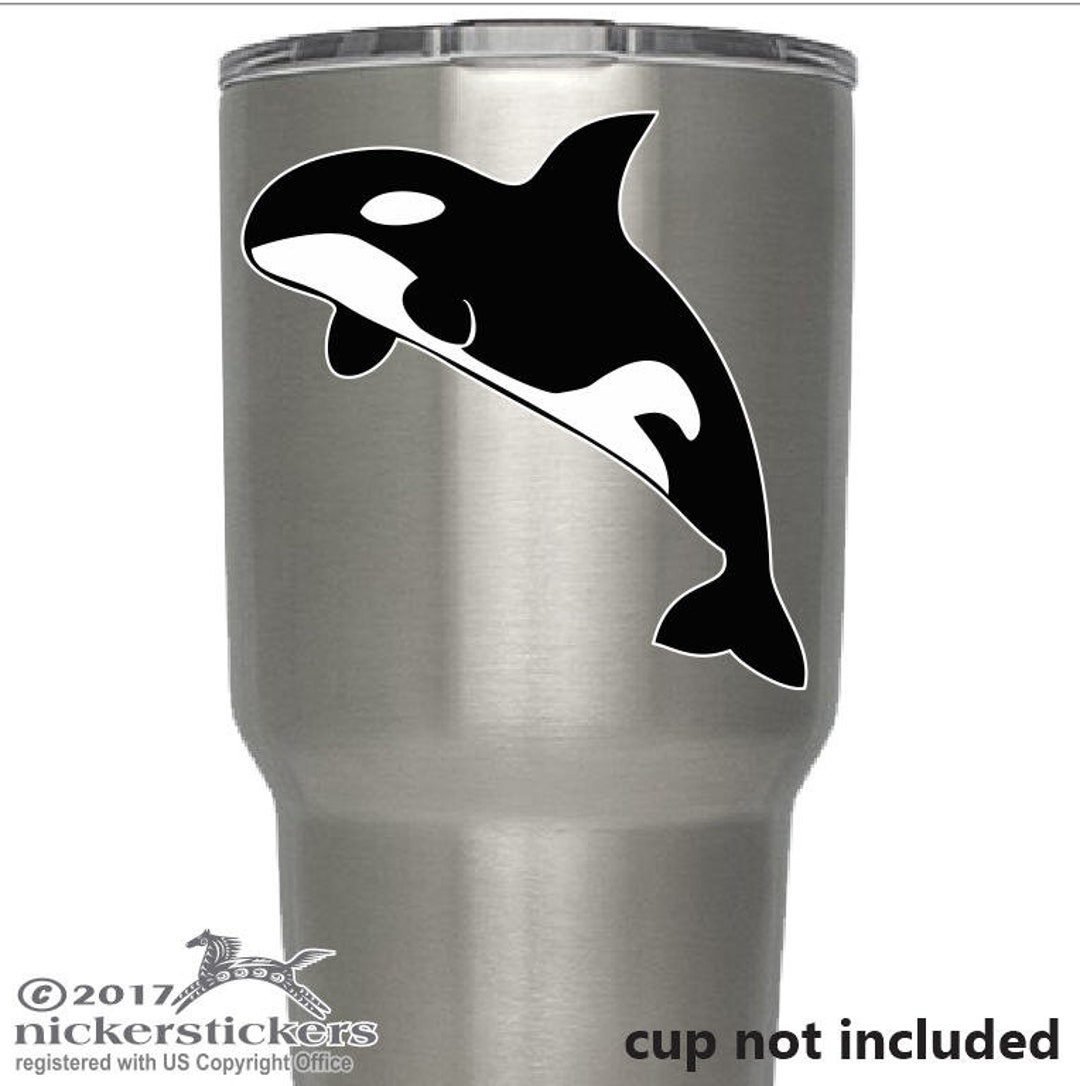 Orca Decal | DC191YETI | High Quality Adhesive Vinyl Orca Killer Whale ...