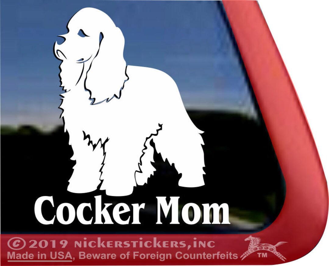 Cocker Mom | DC1290MOM | High Quality Adhesive Vinyl American Cocker ...