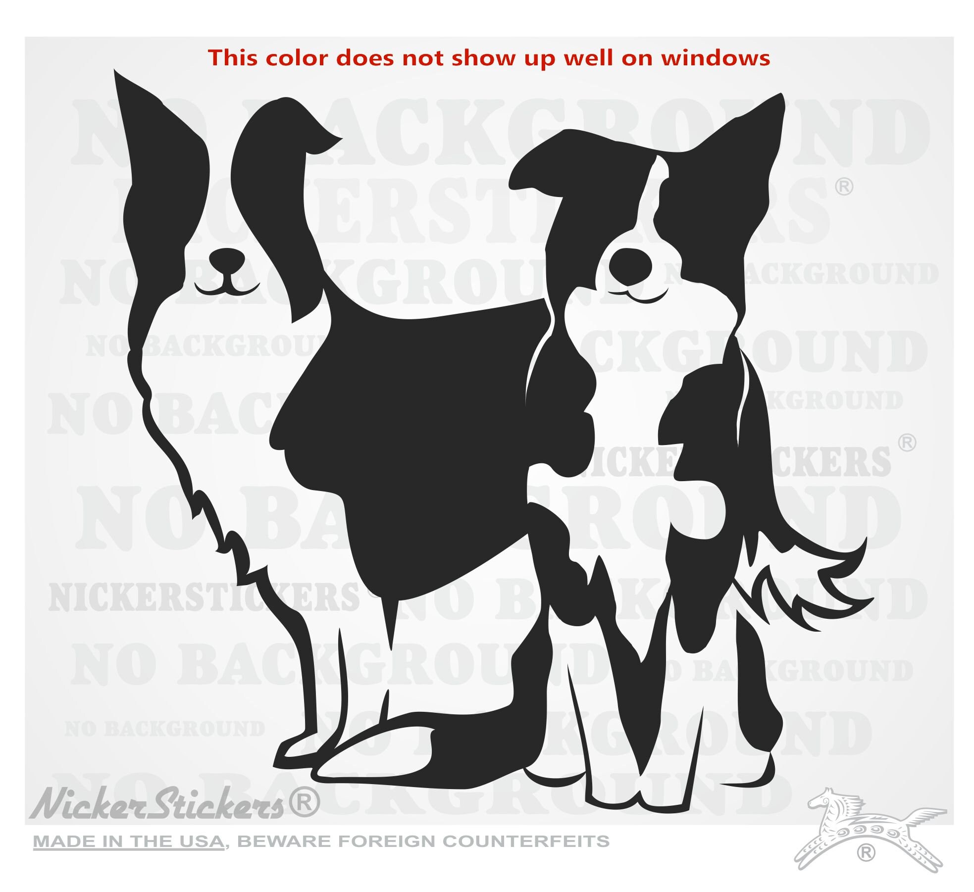 Custom Pair of Border Collies | High Quality Adhesive Vinyl Window ...