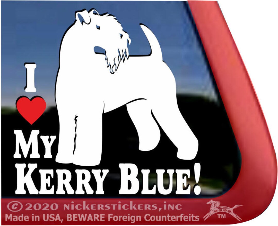 I Love My Kerry Blue! | DC836HEA | High Quality Adhesive Vinyl Kerry ...