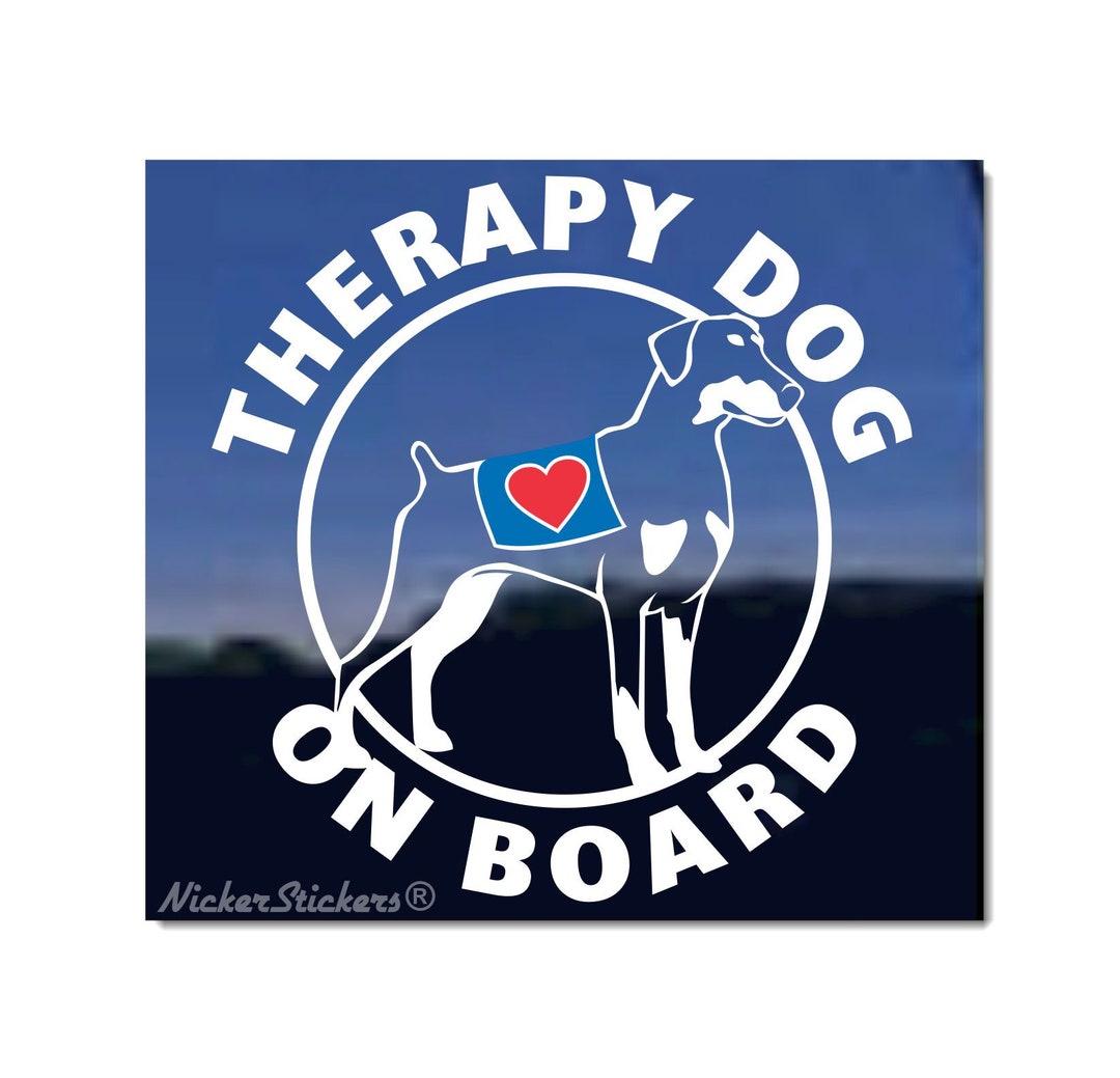 Therapy Dog on Board - Doberman Pinscher | High Quality Adhesive Vinyl ...