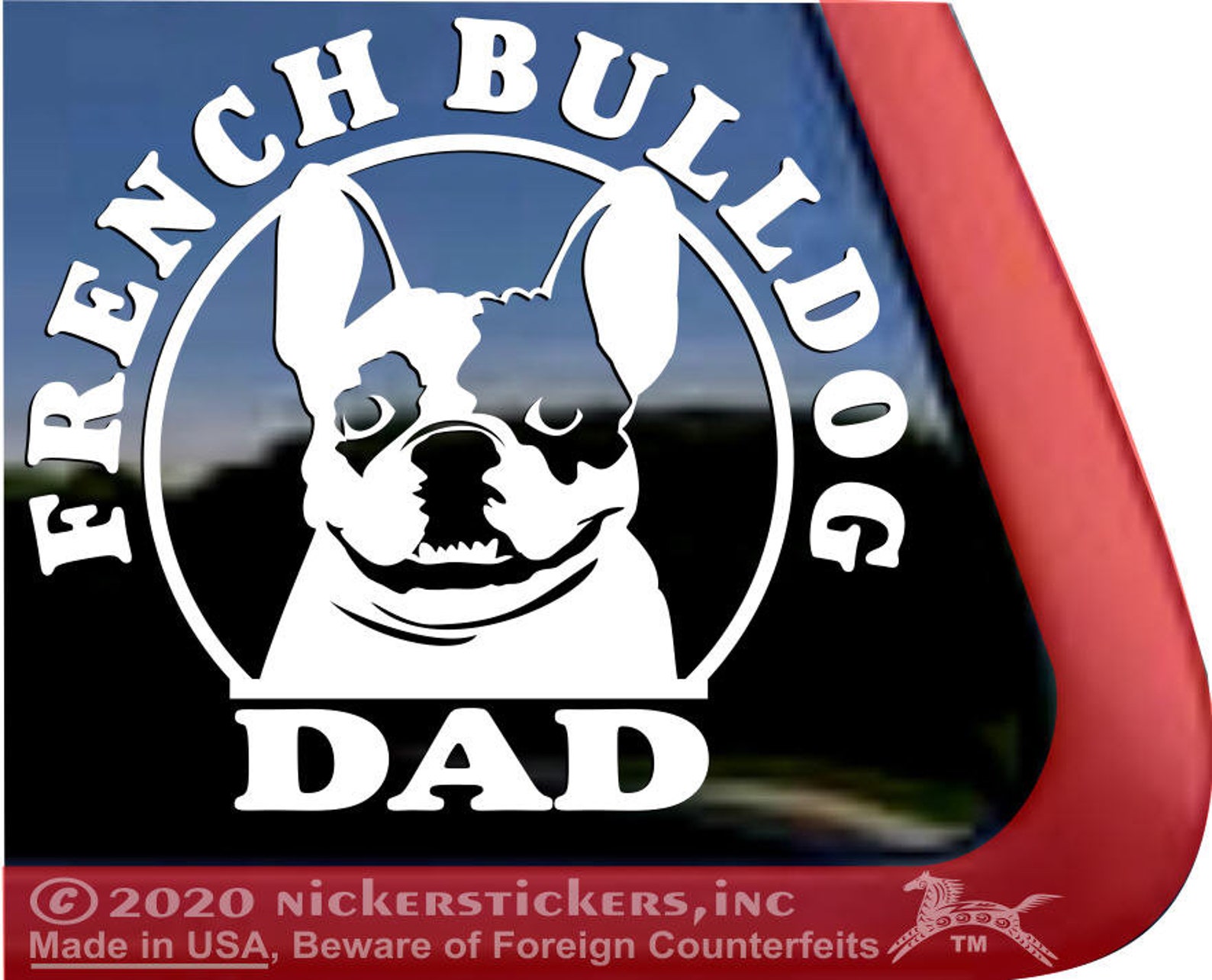 French Bulldog Dad | DC1429DAD | High Quality Adhesive Vinyl Window ...