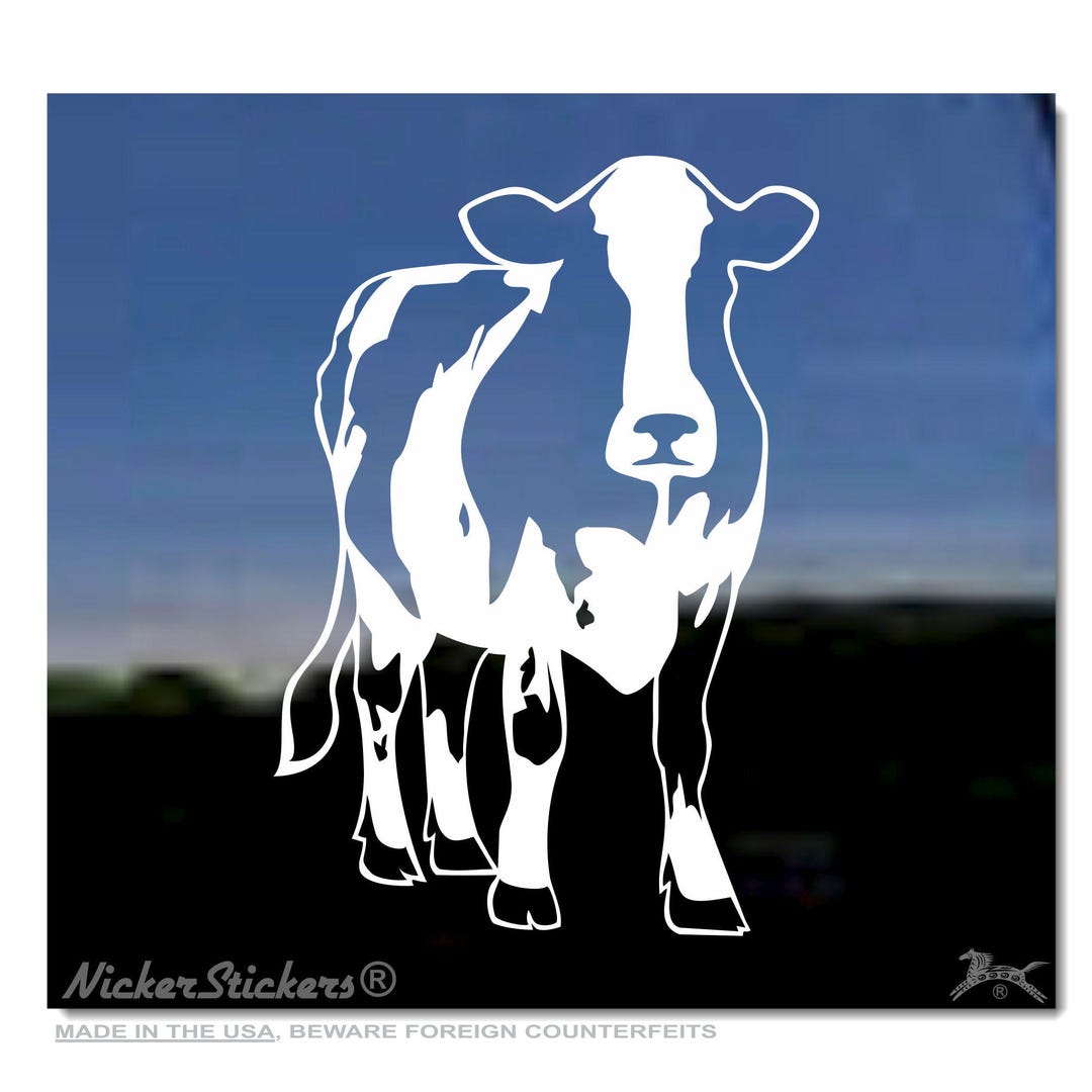 Custom Holstein Cow Decal | Choose Size, Color, Add Text | High Quality ...