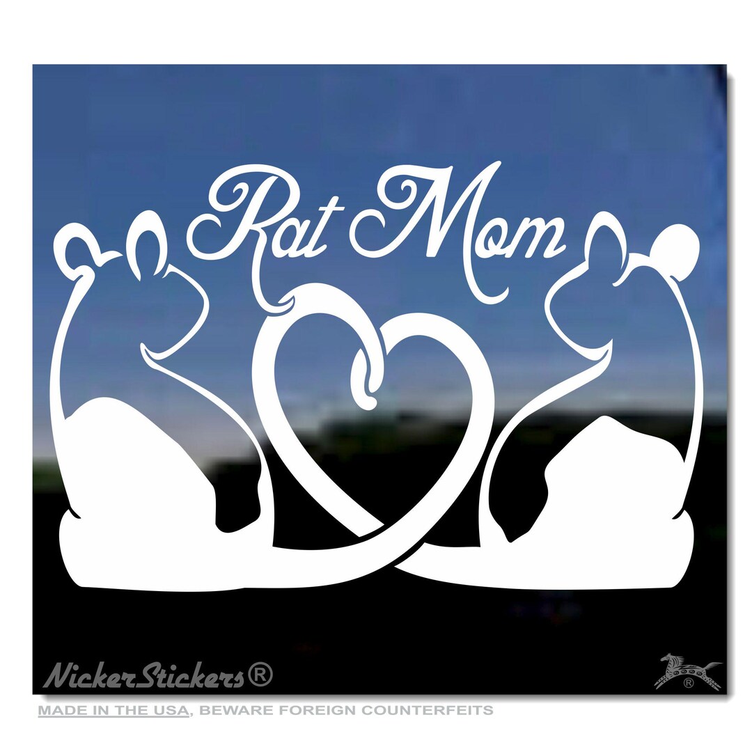 Rat Mom | High Quality Adhesive Vinyl Hooded Rat Vinyl Window Decal ...