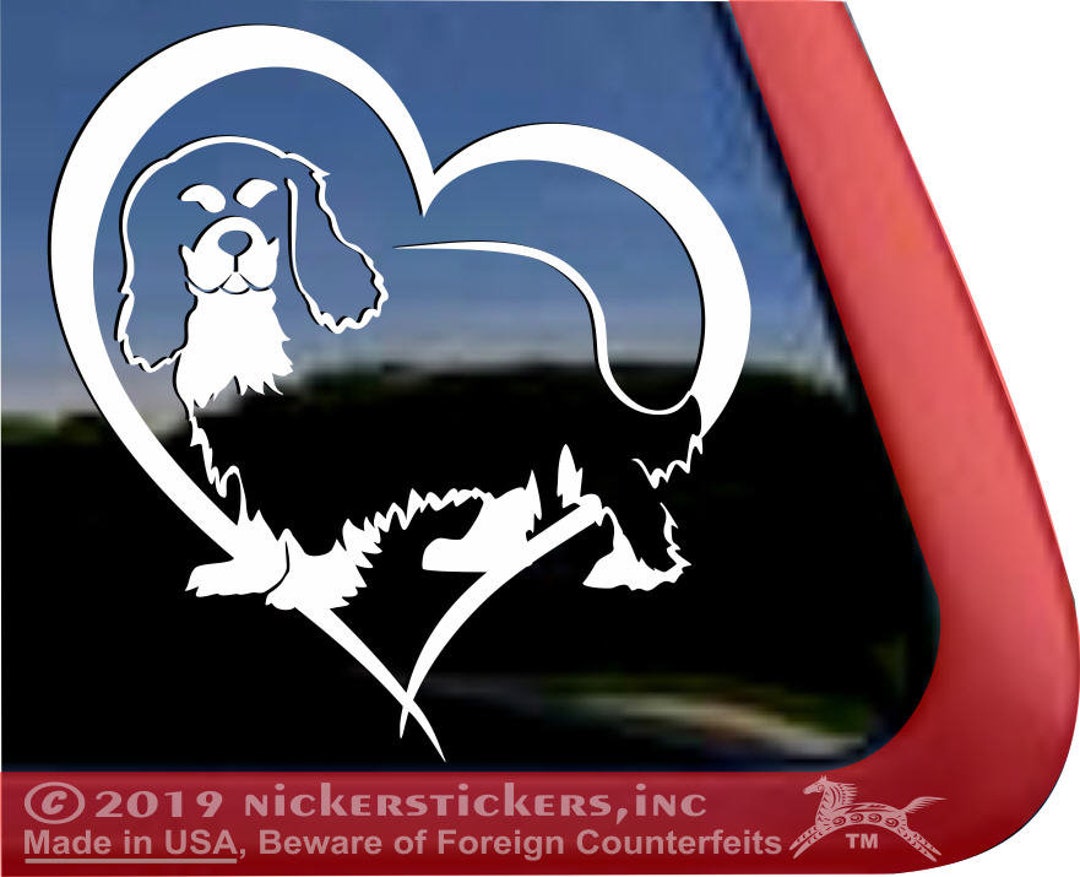 Cavalier King Charles Spaniel Heart Decal | DC1285HRT | High Quality ...