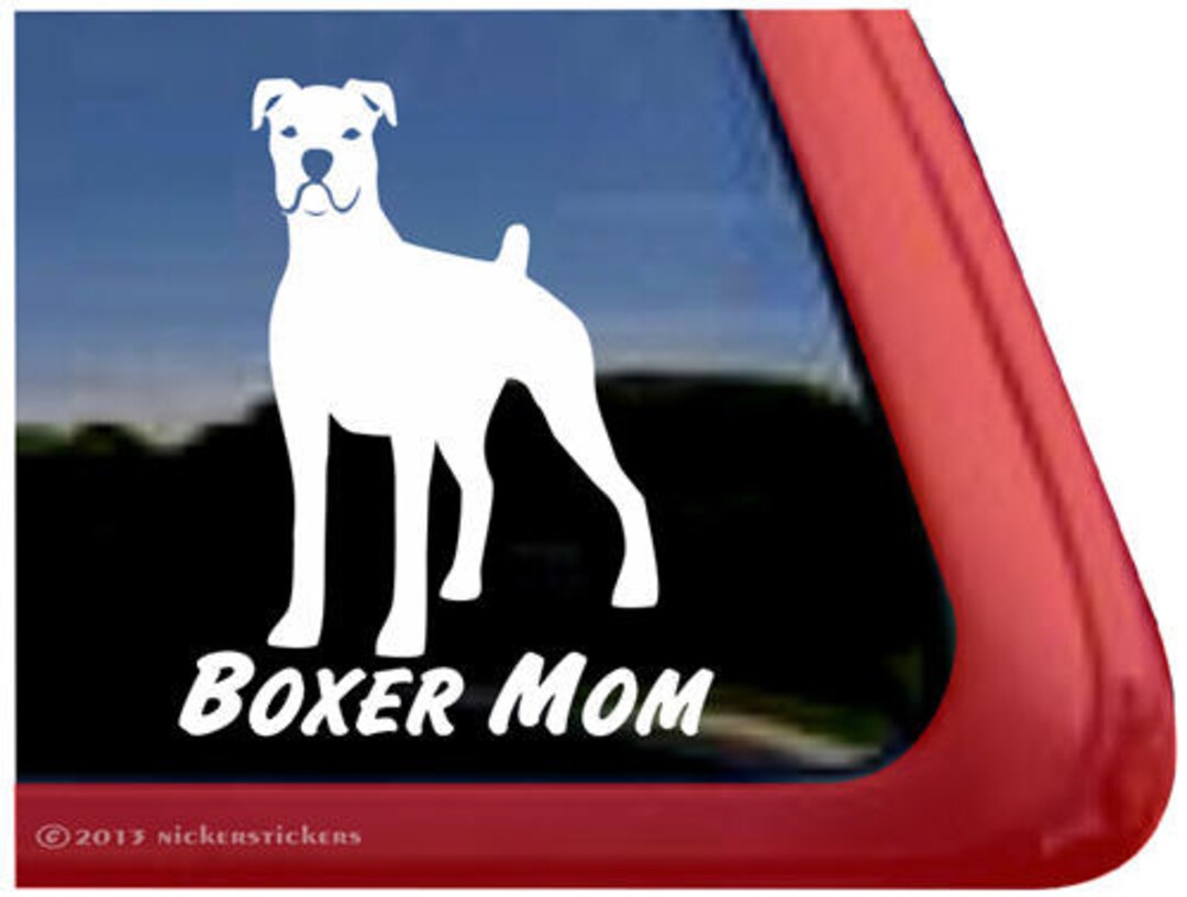 Boxer Mom | DC986MOM | High Quality Adhesive Vinyl Window Decal Sticker ...
