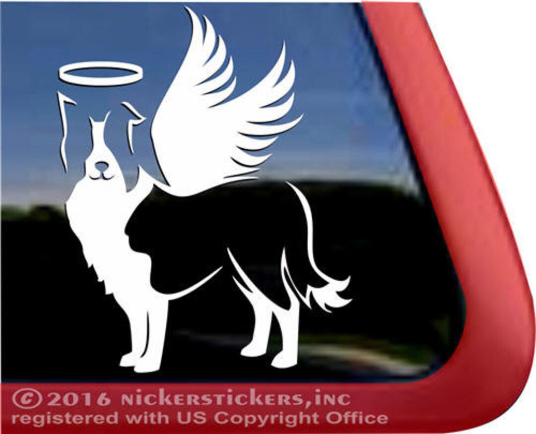 Border Collie Angel | DC273PL | High Quality Adhesive Vinyl Window ...