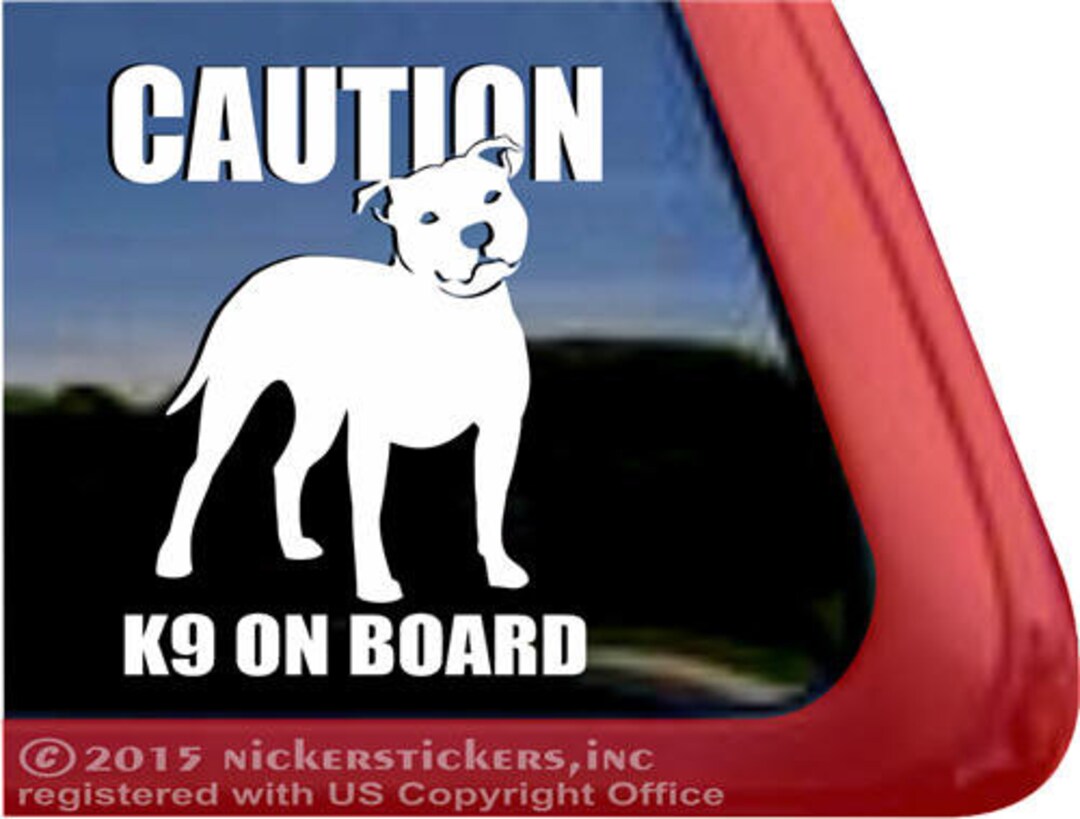 Caution K9 on Board | DC826K9 | High Quality Adhesive Vinyl Window ...