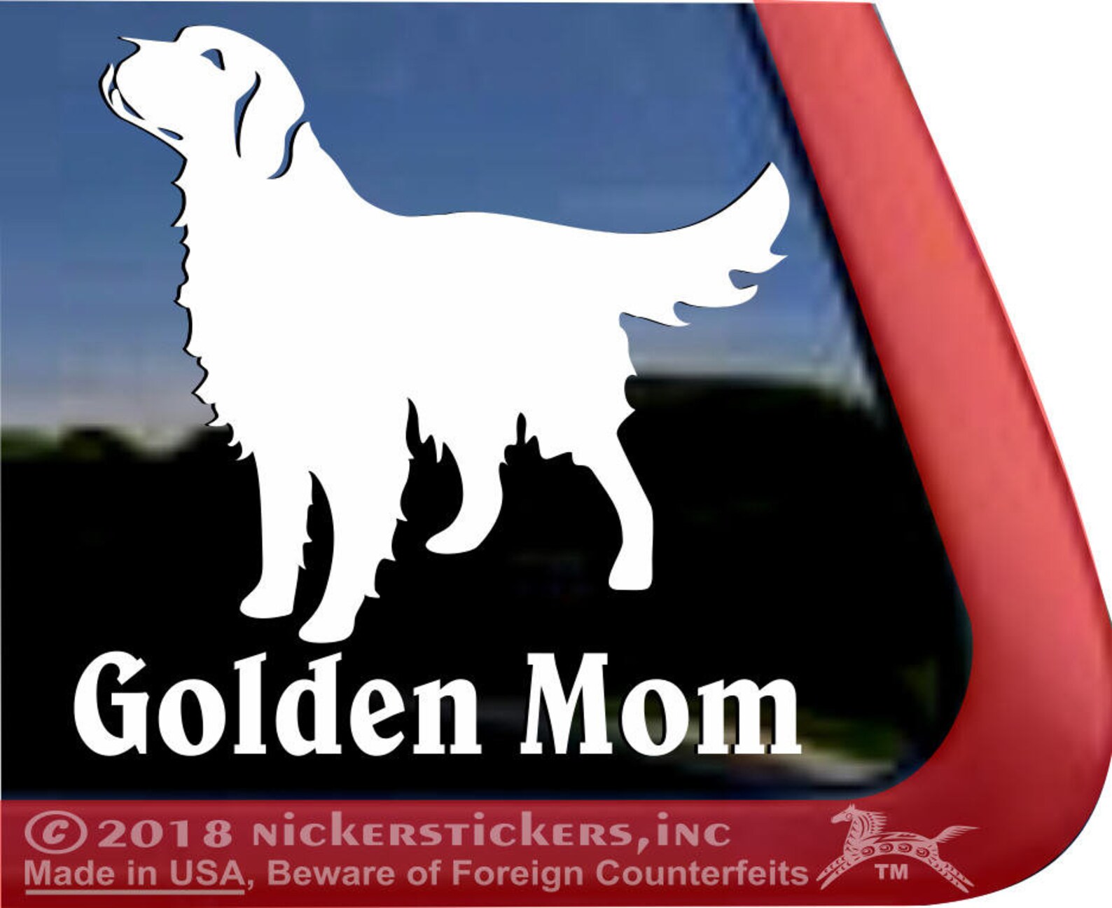 Golden Mom | DC347MOM | High Quality Adhesive Vinyl Golden Retriever ...