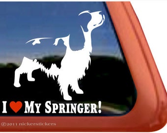 I Love My English Springer Spaniel/spaniels Car Window Decal - Etsy