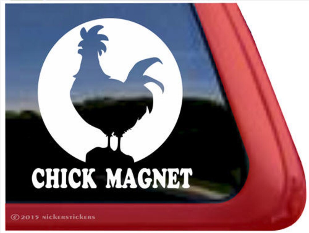 Chick Magnet | DC209SP4 | High Quality Adhesive Vinyl Rooster Window ...