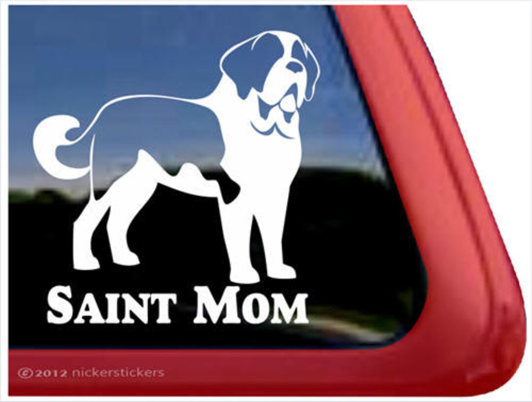 Saint Mom | DC377MOM | High Quality Adhesive Vinyl Saint Bernard Window ...