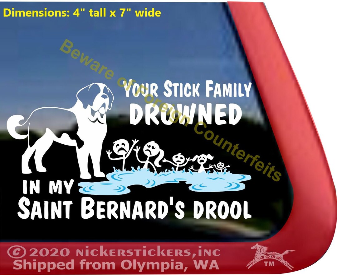 Your Stick Family Drowned in My Saint Bernard's Drool DC377FAM High ...