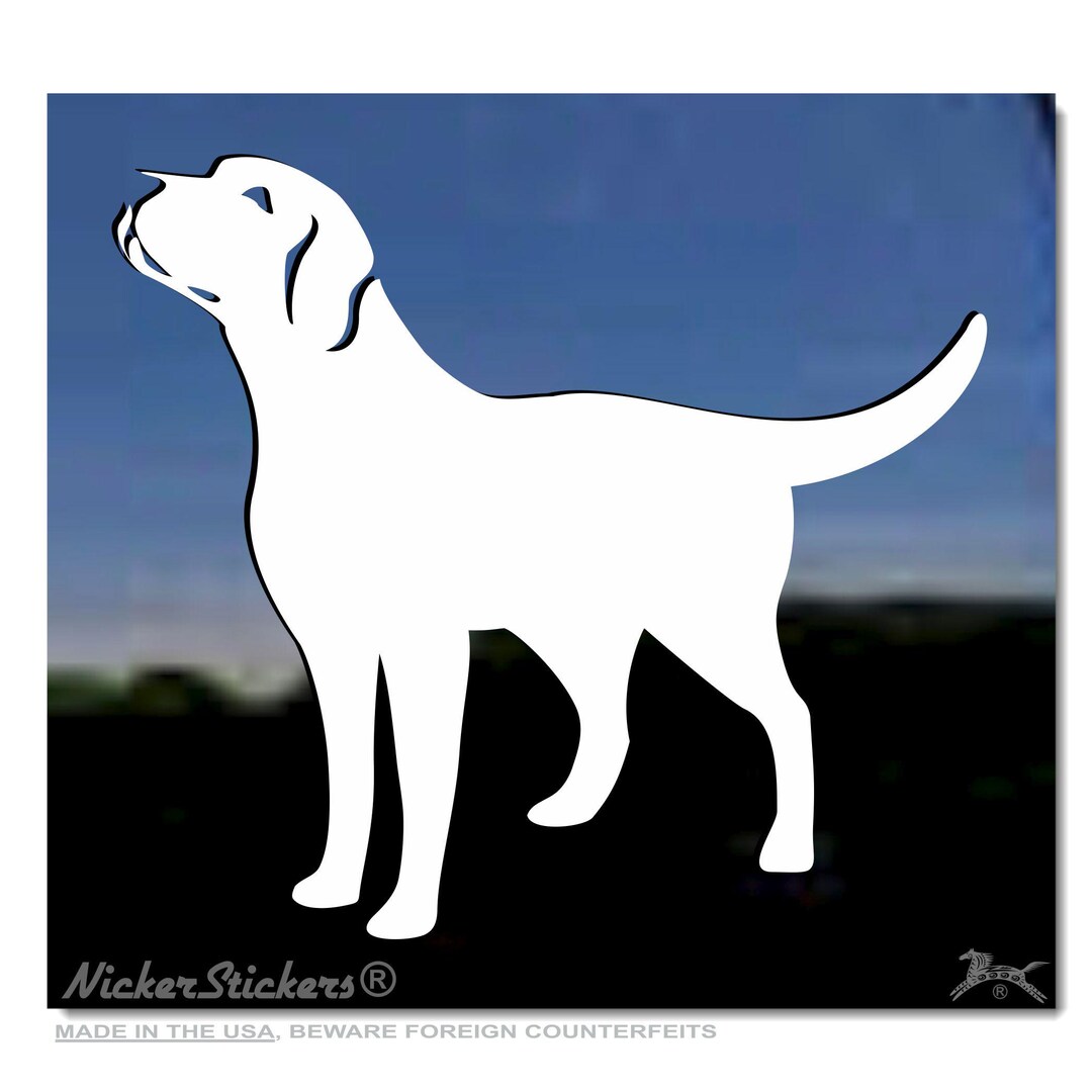 Custom Labrador Retriever Decal | Choose Color, Size, Add Text | High ...