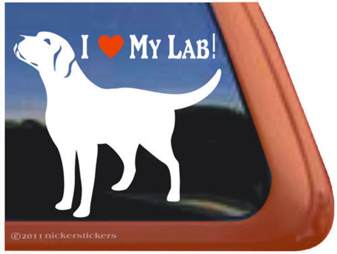 I Love My Lab DC359HEA High Quality Adhesive Labrador - Etsy