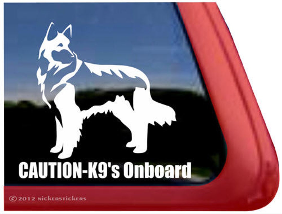 Caution-k9’s on Board | DC918K9 | High Quality Adhesive Vinyl Window ...