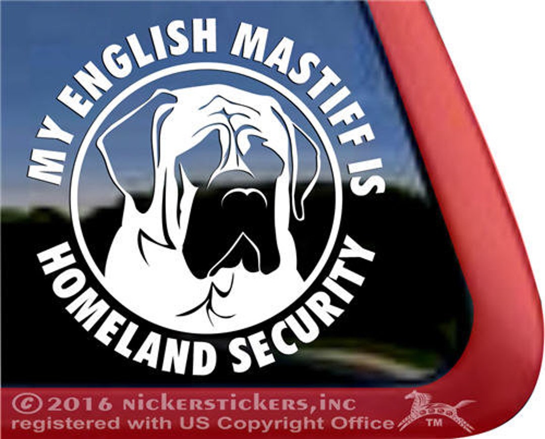 My English Mastiff is Homeland Security | DC1078HS | High Quality ...