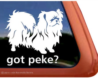Pekingese on Board Car Window Sticker Peking Lion Dog Dog - Etsy
