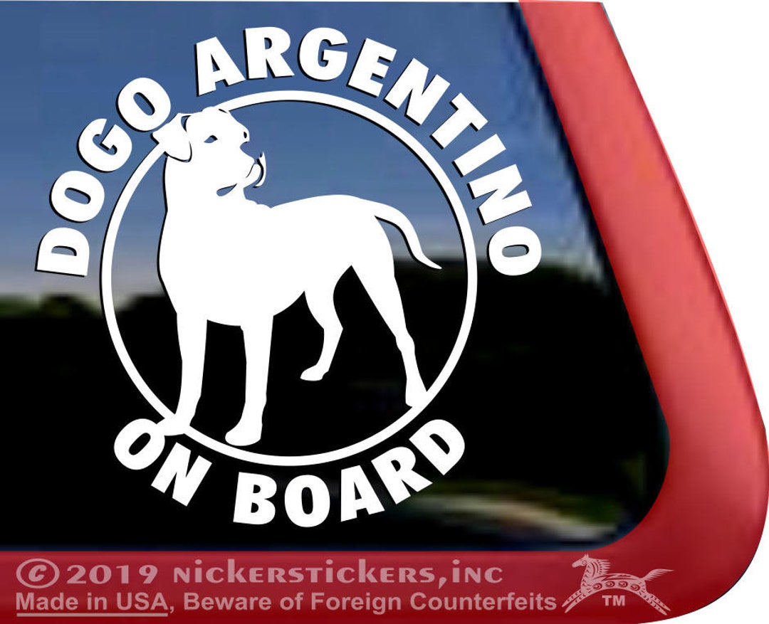 Dogo Argentino on Board | DC217OB | High Quality Adhesive Vinyl Window ...