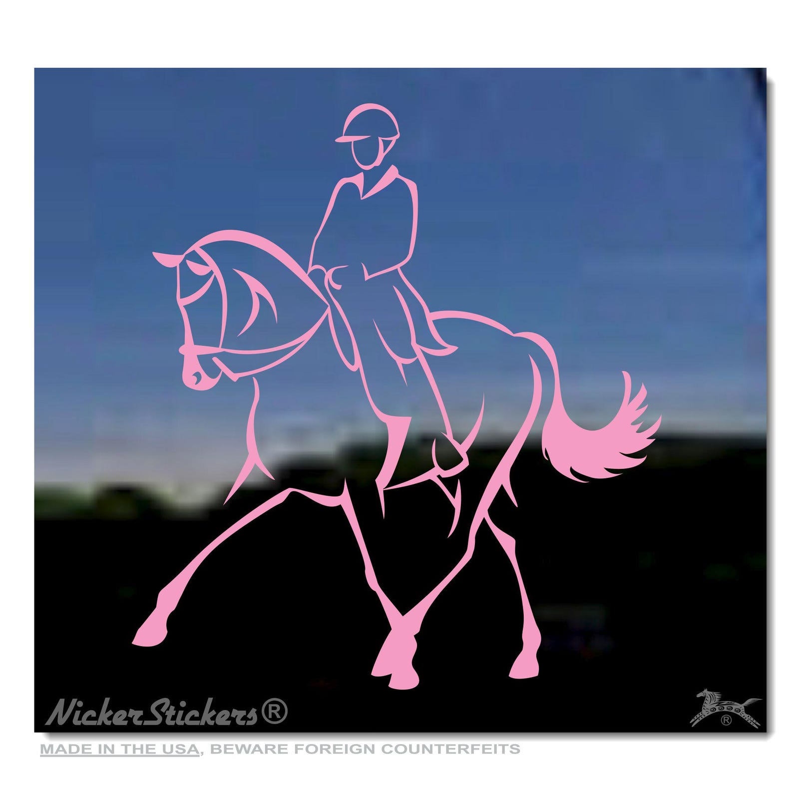 Custome Dressage Horse & Rider | Choose Size, Color, Add Text | High ...