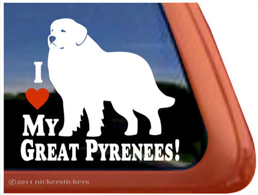 Great Pyrenees Love | DC351HEA | High Quality Adhesive Vinyl Window ...