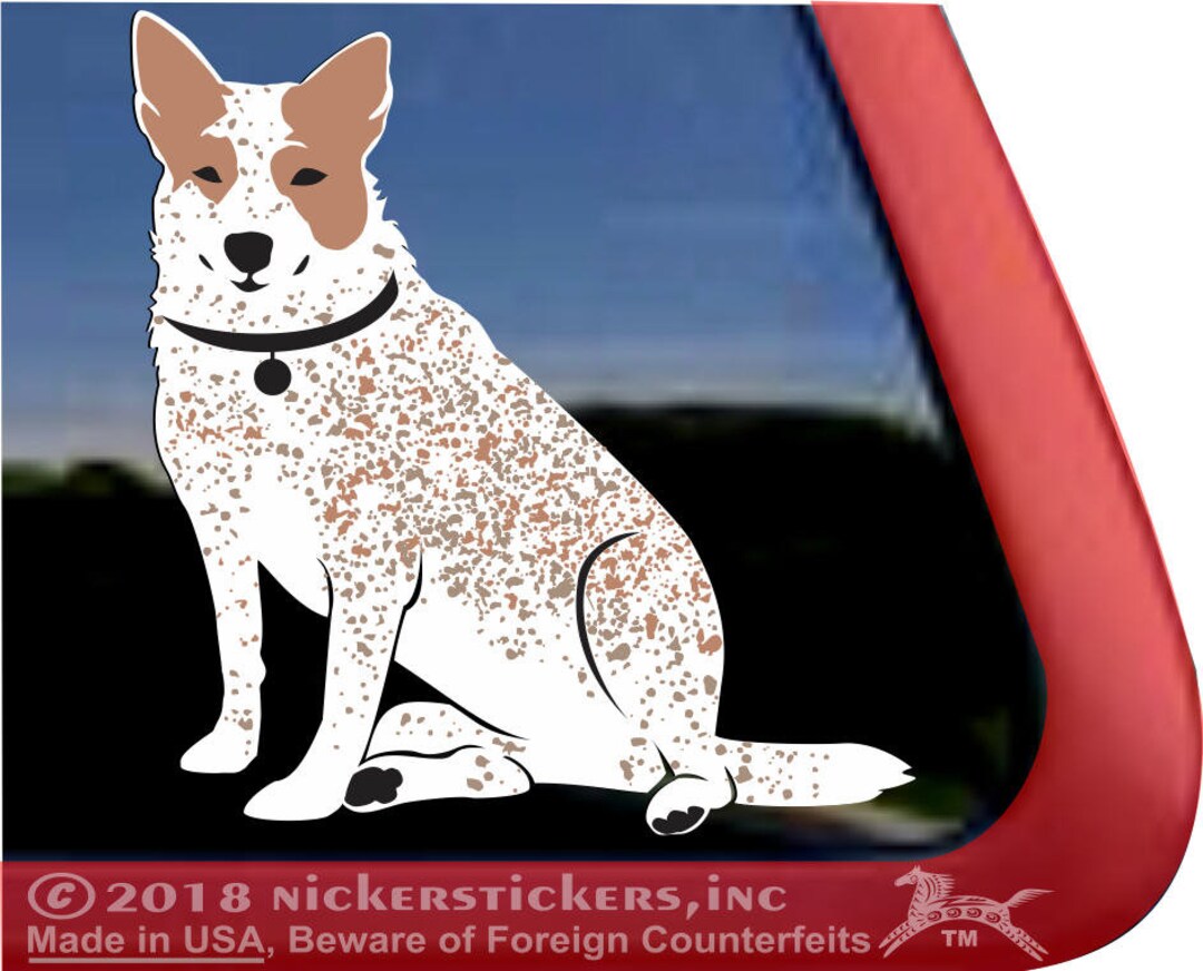 Red Heeler Australian Cattle Dog | DC1216RED | High Quality Adhesive ...