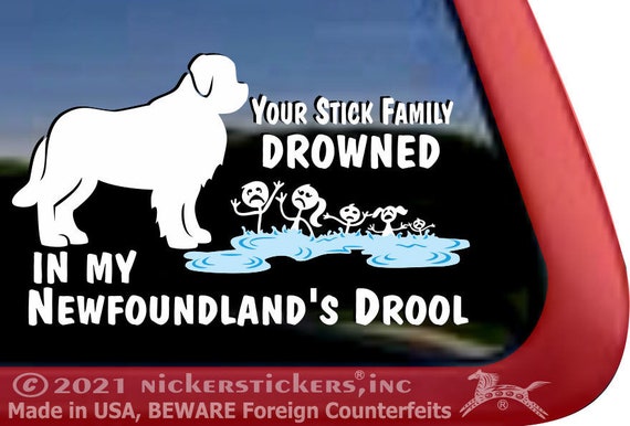 Your Stick Family Drowned in My Newfoundlands Drool | Etsy
