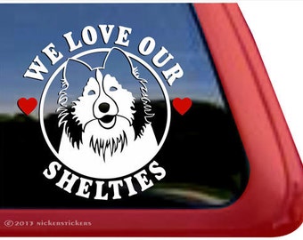 Sheltie Cartoon Vinyl Decal - Etsy
