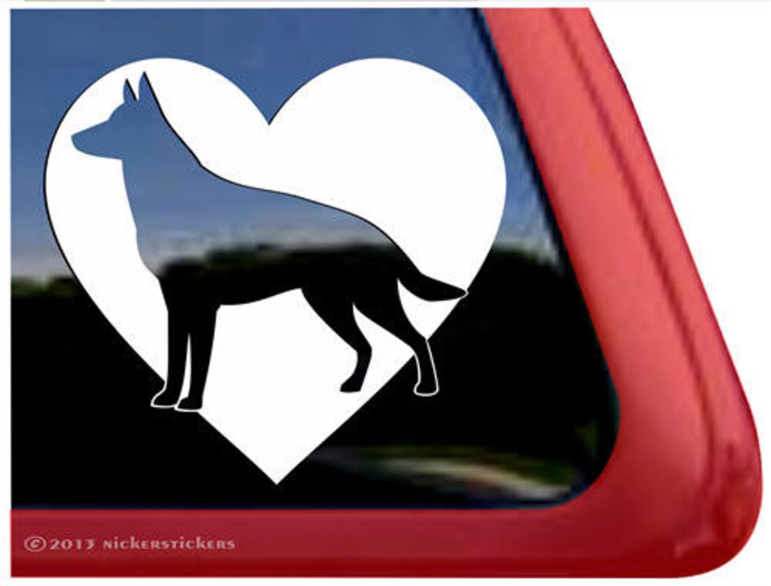 Cute German Shepherd Dog Heart Decal | DC345HRT | High Quality Adhesive ...