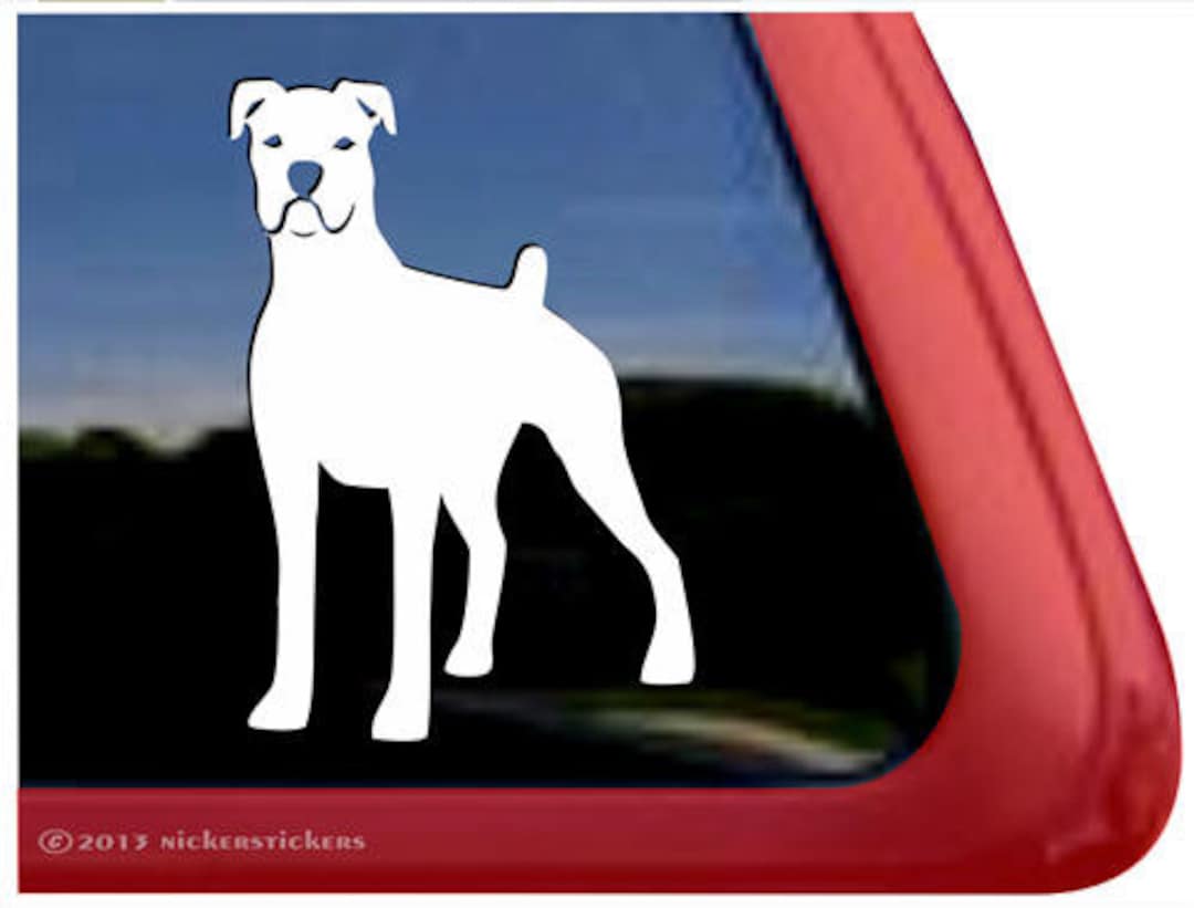 White Boxer Decal | DC986PL| High Quality Adhesive Vinyl Window Decal ...