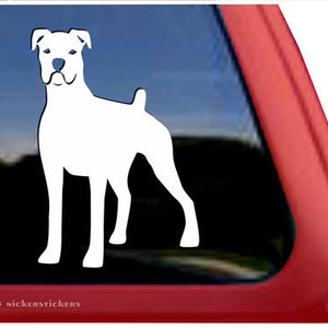 White Boxer Decal | DC986PL| High Quality Adhesive Vinyl Window Decal ...