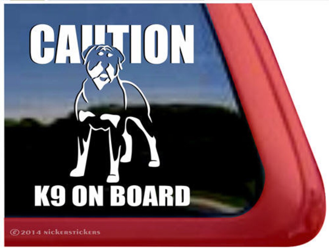 Caution, K9 on Board | DC376K9 | High Quality Adhesive Vinyl Window ...