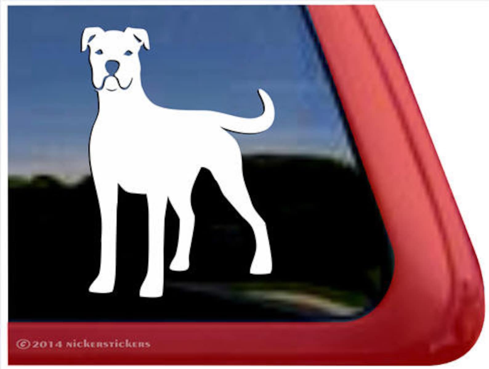 Beautiful White Boxer Decal DC185PL High Quality Adhesive | Etsy