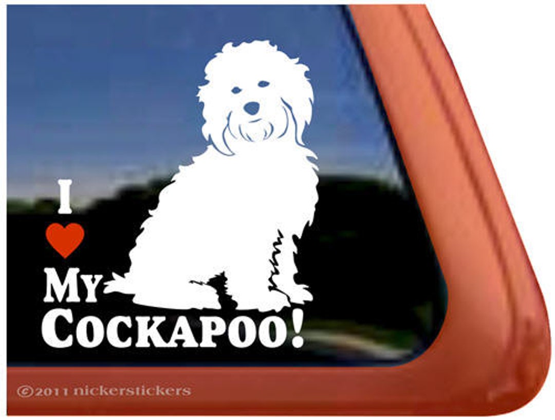 I Love My Cockapoo! | DC833HEA | High Quality Adhesive Vinyl Cocker Spaniel Poodle Mix Window ...