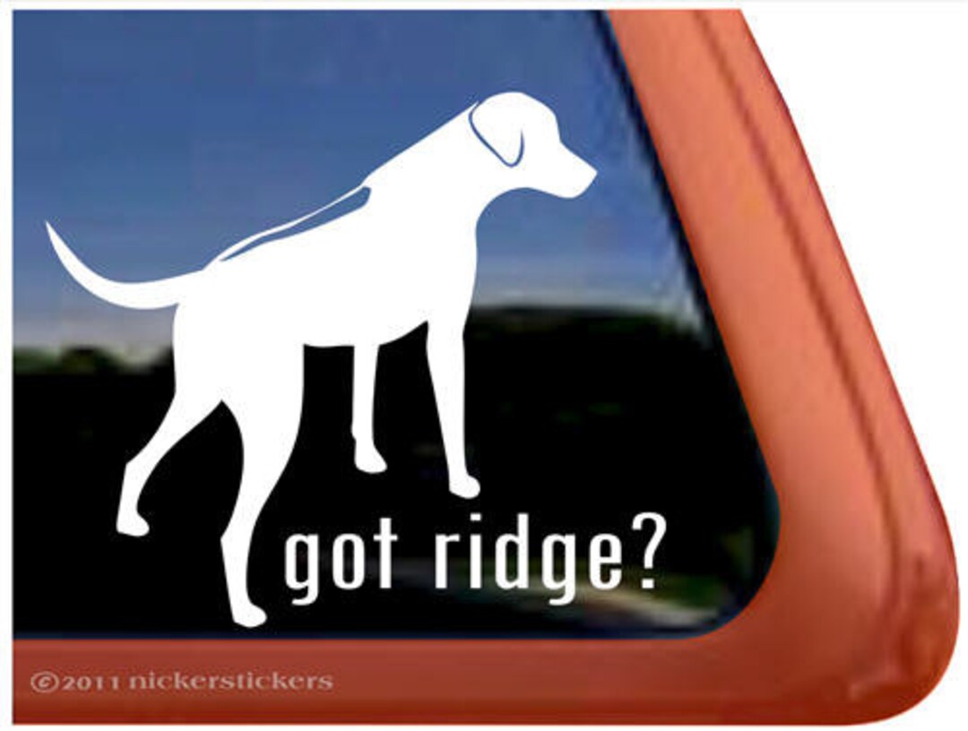 Got Ridge Ridgeback DC375GOT High Quality Adhesive Vinyl Window Decal ...
