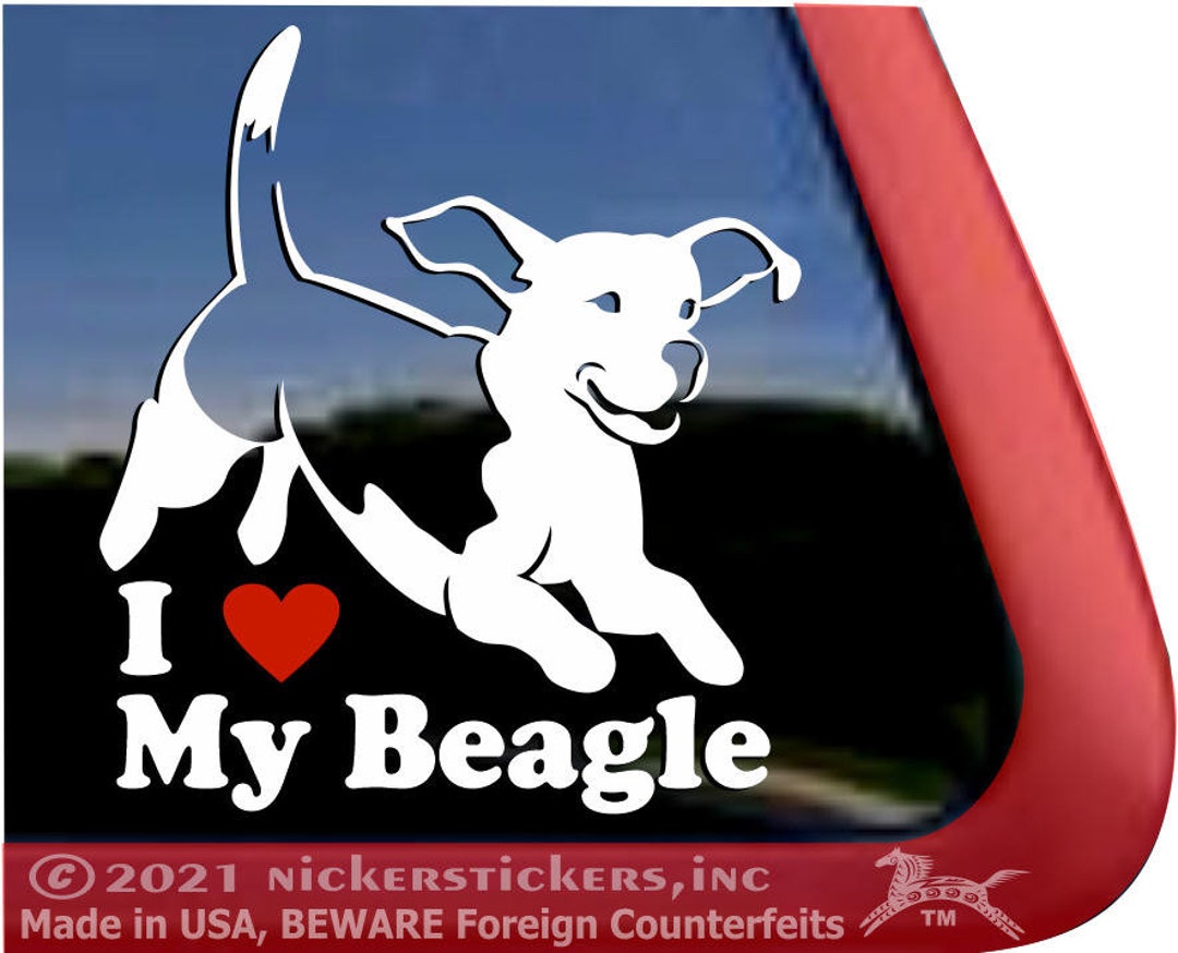 I Love My Beagle | DC905HEA | High Quality Adhesive Vinyl Jumping ...