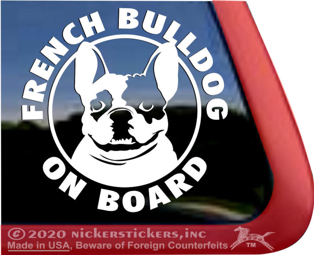French Bulldog on Board | DC1429OB | High Quality Adhesive Vinyl Window ...