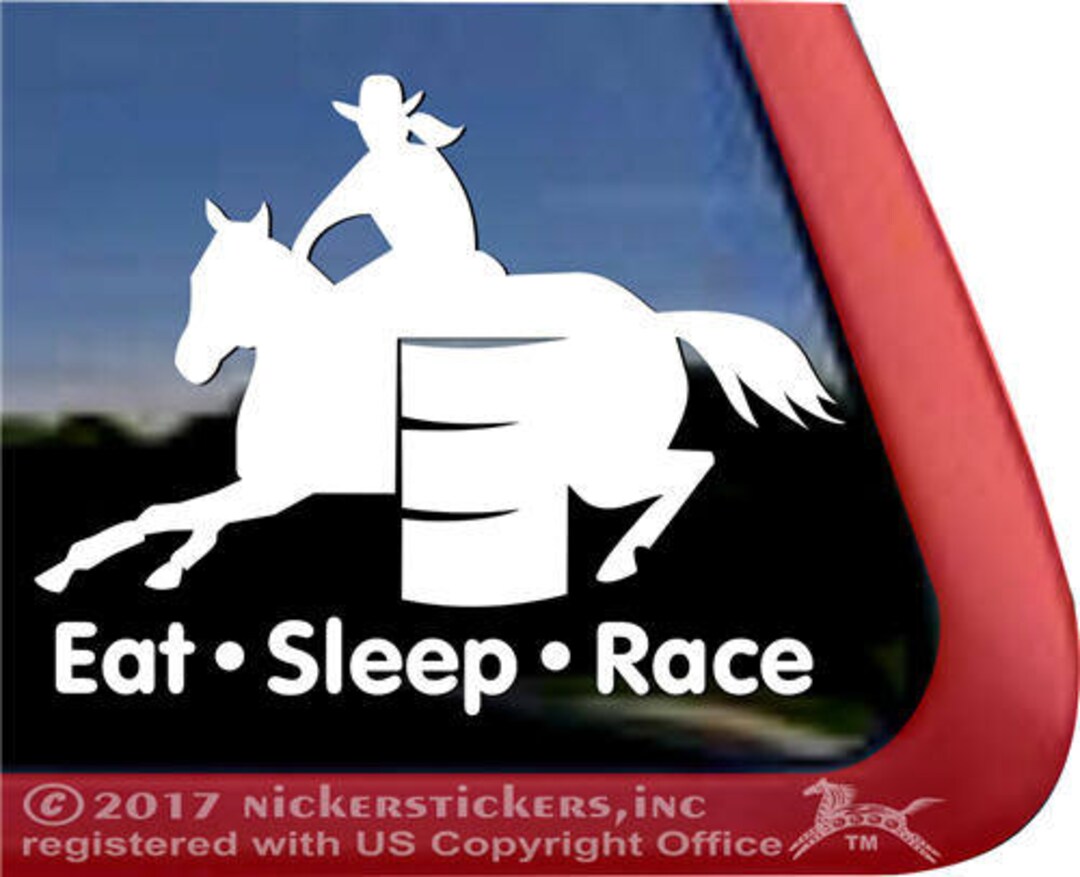 Eat * Sleep * Race | DC419ESR | High Quality Adhesive Vinyl Barrel ...