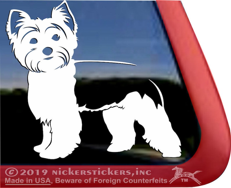 ADD TEXT Custom Yorkie Decal DC684PL High Quality Adhesive - Etsy