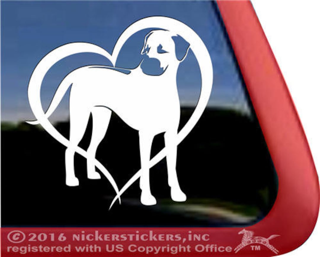 Cute Ridgeback Heart Decal | DC1053HRT | High Quality Adhesive Vinyl ...