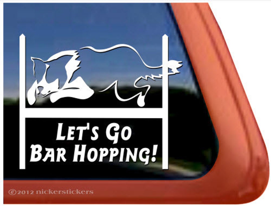 Bar Hopping | DC393BAR | High Quality Adhesive Vinyl Border Collie ...
