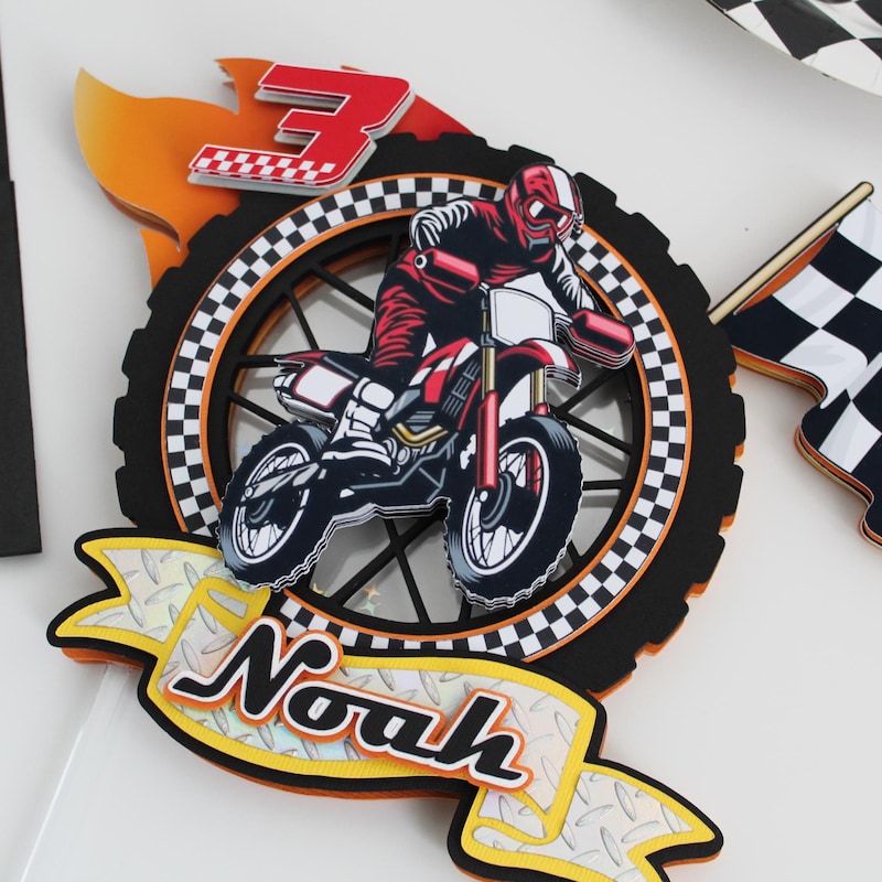 Motocross Cake Topper - Etsy Australia
