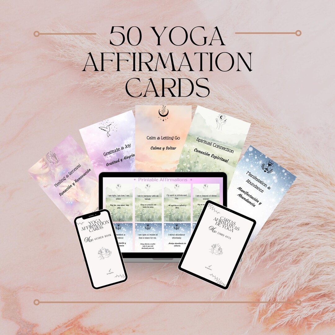 50 Bilingual Yoga Affirmation Cards – Healing, Gratitude, Calm ...