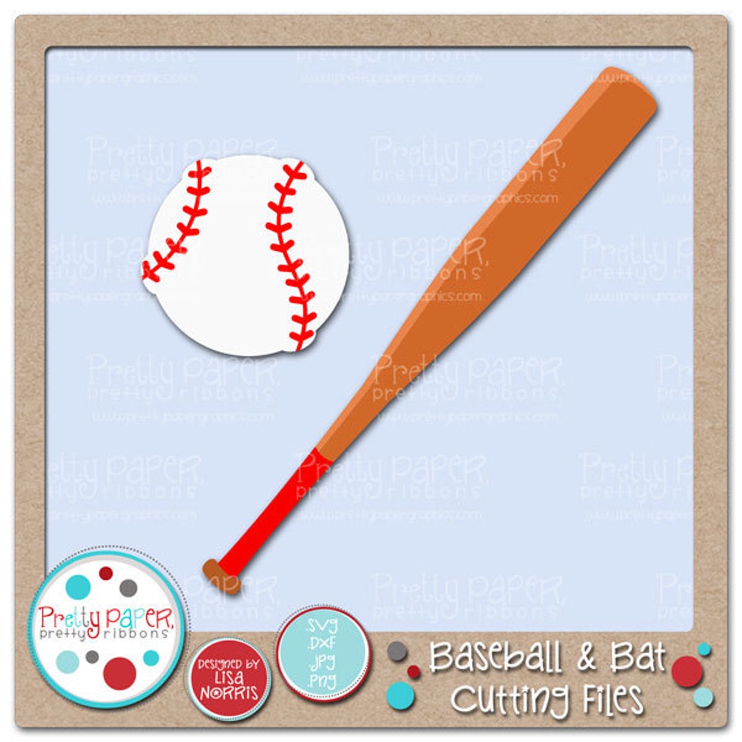 Baseball and Bat Cutting Files and Clip Art - Instant Download - Etsy
