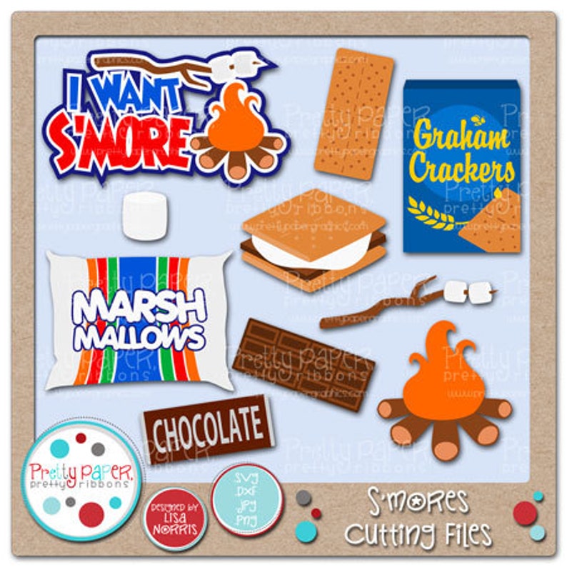 S'mores Cutting Files & Clip Art Instant Download - Etsy
