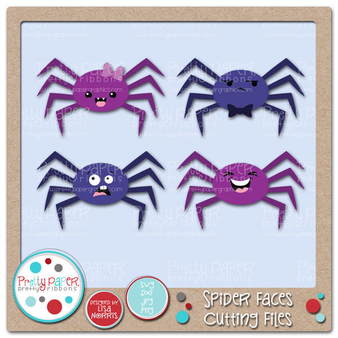 Spider Faces Cutting Files & Clip Art - Instant Download - Etsy