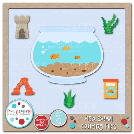 Fish Bowl Cutting Files & Clip Art Instant Download - Etsy