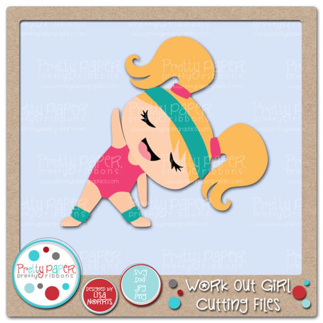 Work Out Girl Cutting Files & Clip Art - Instant Download - Etsy